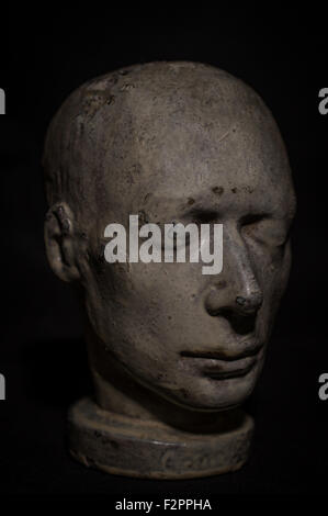 Victorian plaster cast death mask heads Stock Photo - Alamy