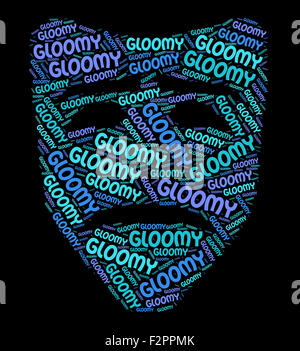 Gloom Word Representing Despondency Gloomy And Melancholia Stock Photo ...