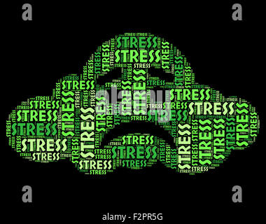 Stressful Word Meaning Pressures Overload And Tension Stock Photo - Alamy