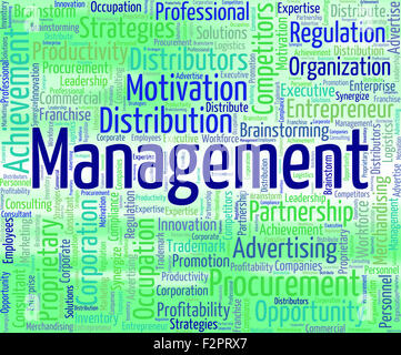 Manager Management Meaning Managing Boss And Business Stock Photo - Alamy