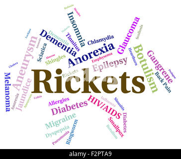 Rickets Word Meaning Poor Health And Disease Stock Photo - Alamy