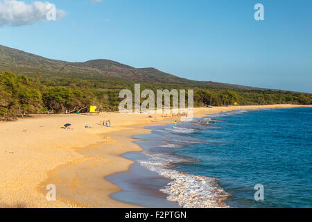 Big Beach at sunset, Makena Beach State Park, Maui, Hawaii, USA Stock ...