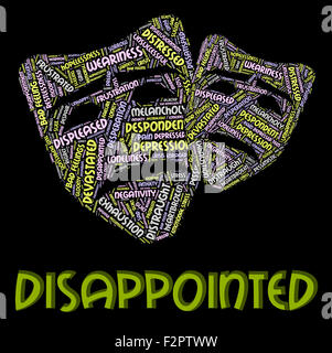 Disappointment Word Meaning Cast Down And Disillusioned Stock Photo - Alamy