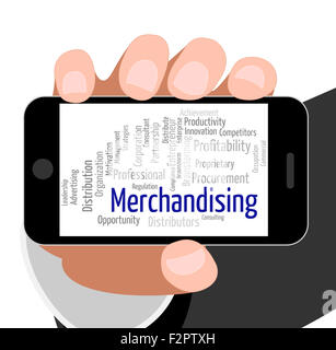 Merchandising Word Indicating Retailing Vending And Words Stock Photo ...