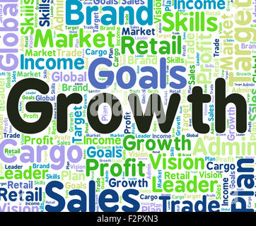 Expansion Words Meaning Growing Grow And Expanding Stock Photo - Alamy