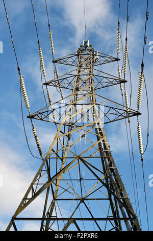 Electricity Pylon with Cell Mobile Phone transmitters UK High voltage ...