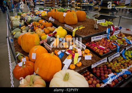 Hutchinson, Kansas 9-12-2015 Table full gourds and vegetables on ...