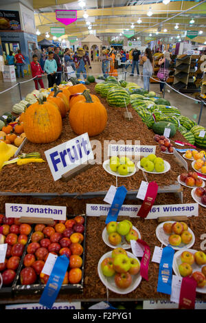 Hutchinson, Kansas 9-12-2015 Table full gourds and vegetables on ...