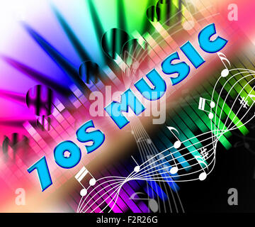 Seventies Music Indicating Sound Track And Songs Stock Photo - Alamy
