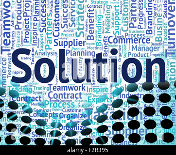 Solution Words Showing Success Resolution Solving And Solved Stock ...