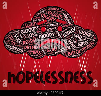 Hopelessness Word Meaning Despair Forlorn And Wordcloud Stock Photo - Alamy