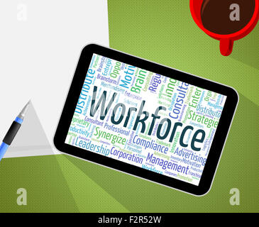 Workforce Word Representing Human Resources And Words Stock Photo - Alamy