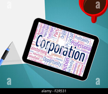 Business Words Showing Corporation Text And Corporate Stock Photo - Alamy