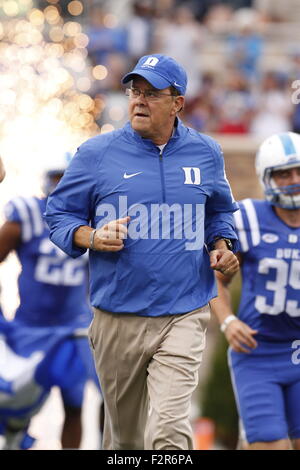 Durham, NC, USA. 12th Sep, 2015. Thomas Sirk (1) of the Duke Blue ...