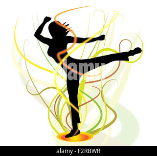 Yoga Pose Showing Posture Relaxation And Silence Stock Photo - Alamy