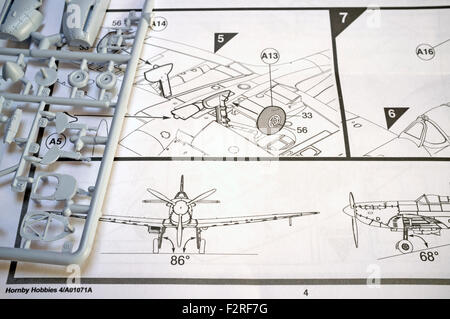 Supermarine Spitfire Mk.1a Airfix aircraft model 1:72 scale Stock Photo - Alamy