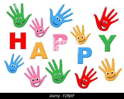 Kids Joy Meaning Happiness Childhood And Jubilant Stock Photo - Alamy