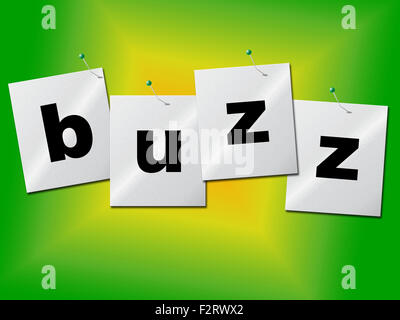 Buzz Word Meaning Public Relations And Publicity Stock Photo - Alamy