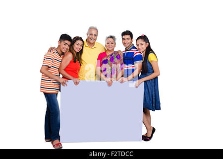 indian group Joint Family Message Board showing Stock Photo - Alamy