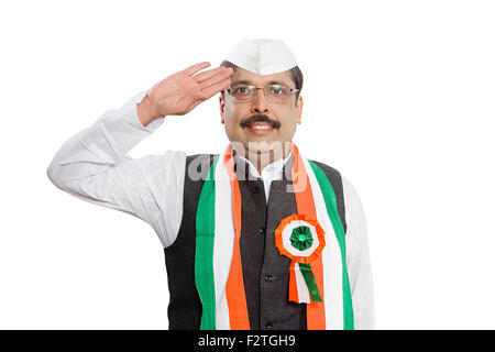 1 indian Adult Man Politician Politician Salute Stock Photo - Alamy