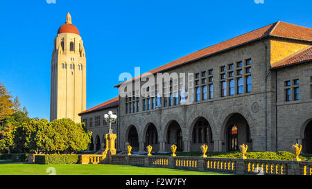University Campus Stanford University with Hoover Tower, Palo Alto, California, Silicon Valley ...