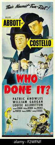 Who Done It (1942) - Movie Poster Stock Photo - Alamy