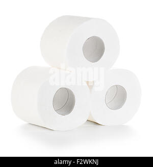 toilet paper close-up isolated on white background Stock Photo - Alamy
