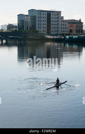 Rowing the Lagan, Belfast Stock Photo - Alamy