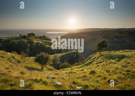 Sunset over Cheddar Gorge, Somerset Stock Photo - Alamy