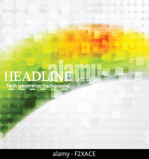 Abstract background with colorful squares and wavy thickness gra Stock ...