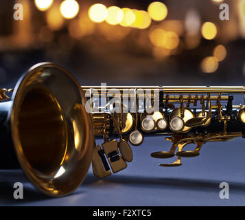 closeup of black saxophone , focus on center Stock Photo - Alamy