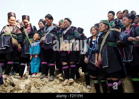 Funeral of a 'Black Hmong' tribe in Northern Vietnam Stock Photo - Alamy