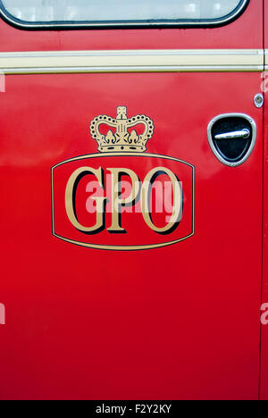 Logo of the General Post Office on the side of a vintage GPO vehicle ...