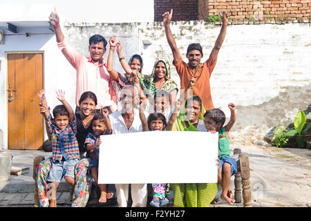 indian group crowds rural villager Joint Family home sitting Charpai ...