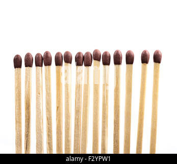 Some red matches isolated on a white background Stock Photo - Alamy