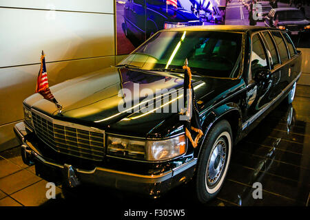 Presidential Cadillac car on display at the War Memorial Museum of ...