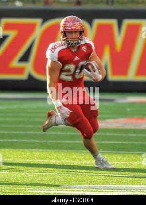 Miami (Oh) Redhawks running back Zach Kahn (29) and wide receiver Jack ...