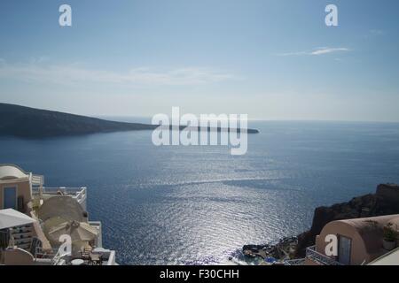 Santorini coast Greek island sea view beautiful Stock Photo - Alamy