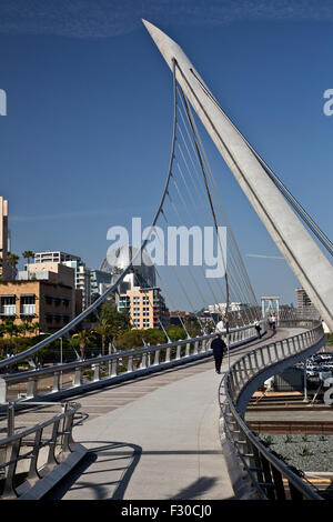 Harbor Drive Pedestrian Bridge, San Diego, California, USA Stock Photo ...