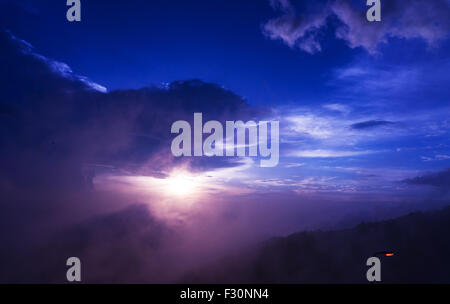 Sunset on the Genting Highland, Genting Highland was a famous place and ...