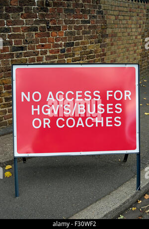 no access for hgv's, buses or coaches road sign with redundant ...