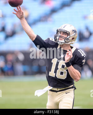 New Orleans Saints quarterback Garrett Grayson (18) stretches during ...