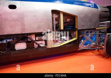 The Bloodhound SSC race car exhibited at East Winter Garden, Canary ...