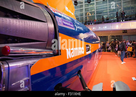 The Bloodhound SSC race car exhibited at East Winter Garden, Canary ...
