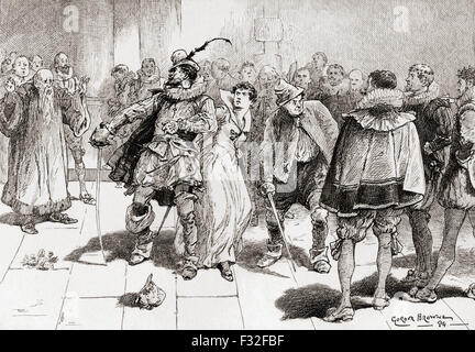 An Illustration from the comedy, "The Taming of the Shrew" by William ...