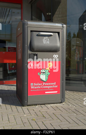 BigBelly Solar powered litter compactor bin for compressing rubbish ...