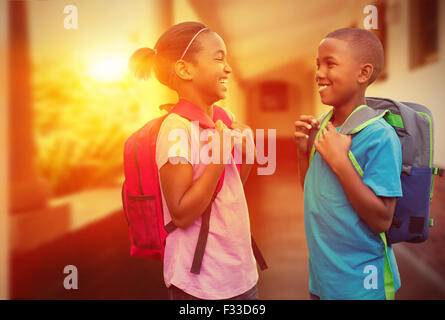 Composite image of smiling pupils Stock Photo - Alamy