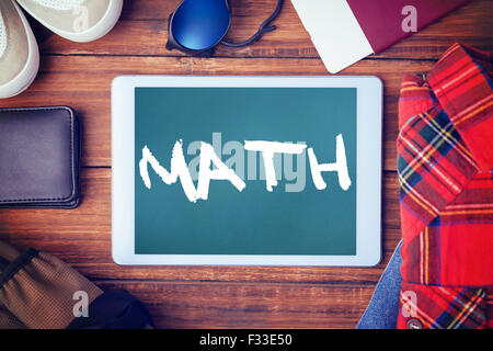Math against teal, blue Stock Photo - Alamy