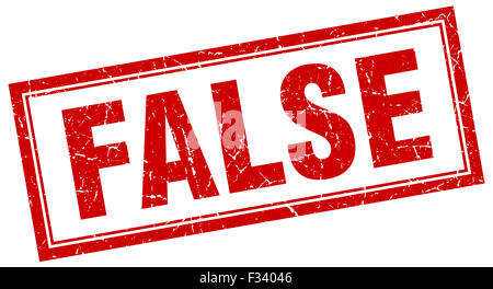 false red square stamp isolated on white background Stock Photo - Alamy