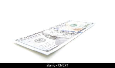 Single hundred dollar note. All on white background Stock Photo - Alamy